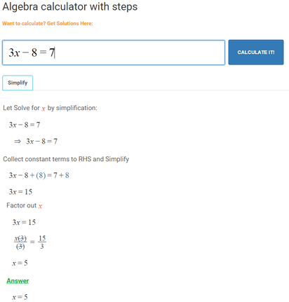 Algebra Calculator - Assignment Sure